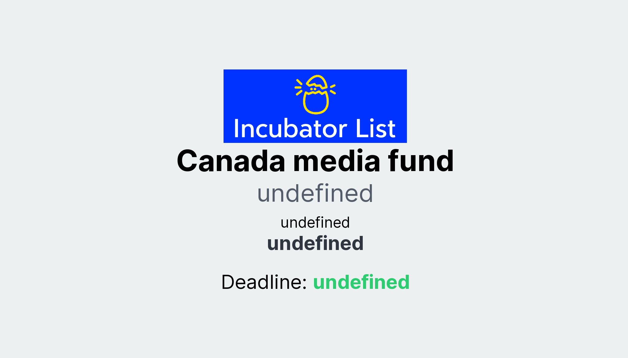 Canada Media Fund Key Information